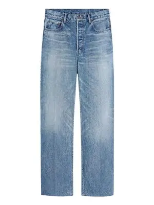 Celine Boyfriend Jeans In Cotton Denim - Multicolor