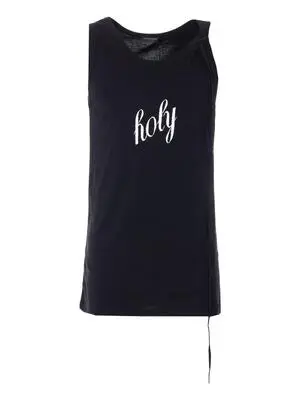 ANN DEMEULEMEESTER Seva Printed Standard Tank Top - Black