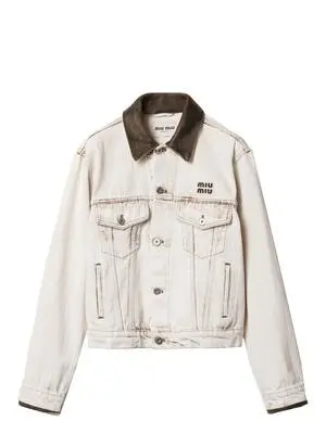 Miu Miu Classic Denim Jacket - White