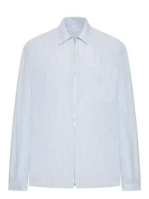 Prada Technical Fabric Shirt With Striped Pattern - Multicolor