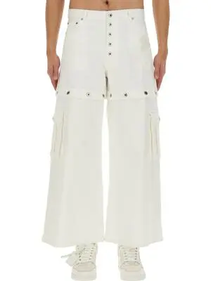 Off-White 90's Super Baggy Jeans" In Cotton - White