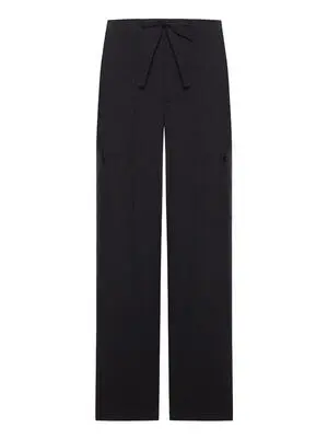 JIL SANDER Cotton Poplin Cargo Pants - Black