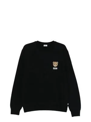 Moschino Cotton Blend Graphic Print Sweatshirt - Black