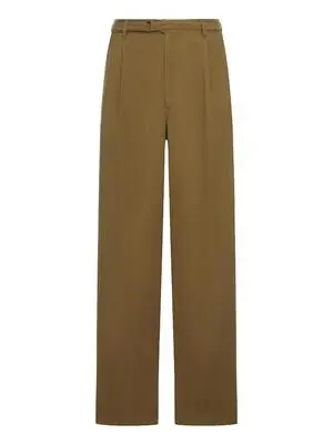 Giorgio Armani Cupro Natté Single Pleated Trousers - Multicolor