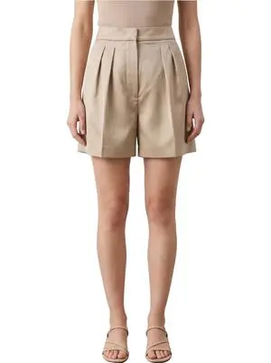 Max Mara Tailored Pleated Shorts - Brown