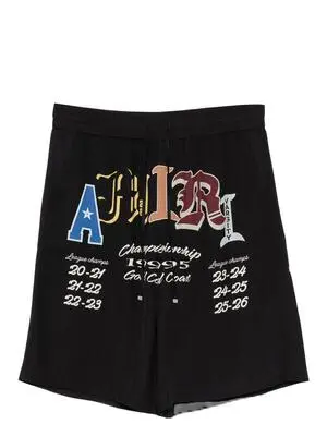 Amiri Cargo Shorts With Logo Detail - Black