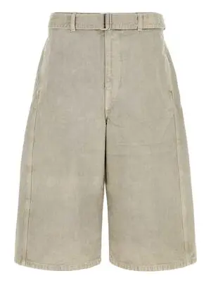LEMAIRE Lemiare Belted Denim Bermuda Shorts - Gray