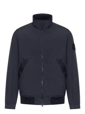 Stone Island Technical Fabric Jacket With Compass Logo - Blue
