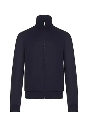 Gucci Technical Jersey Zip-up Jacket With Web Tape - Blue