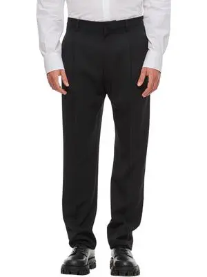 LANVIN Straight Leg Wool Trousers - Multicolor