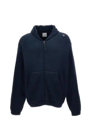 ROA Cotton Zip-up Hoodie With Waffle Texture - Multicolor