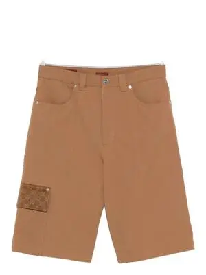Gucci GUCCI Cotton Bermuda Shorts With GG Motif Multicolor