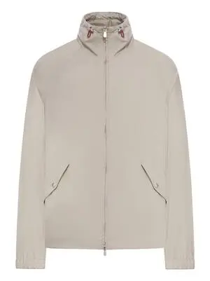 Brunello Cucinelli Technical Fabric Jacket With Hood - Brown