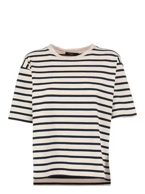 Max Mara Striped Cotton T-shirt - Multicolor