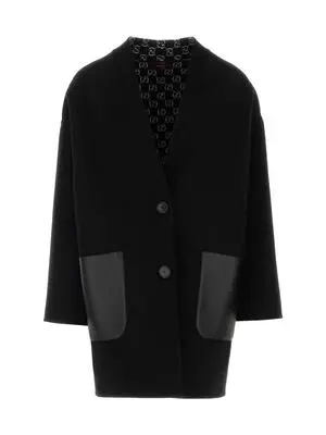 Gucci Reversible Wool Blend Coat - Black