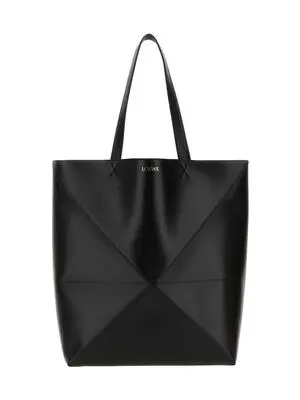 Loewe Leather Large Shopping Bag - Black