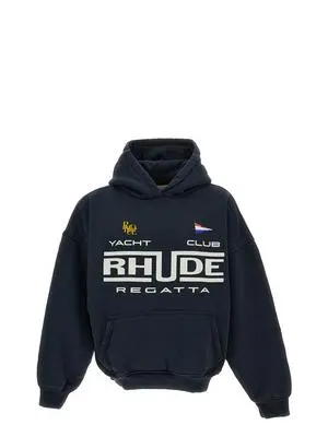 Rhude Cotton Printed Hoodie - Multicolor