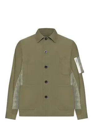 Sacai Cotton Jacket With Nylon Details - Yellow