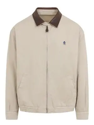 Prada Hooded Zip-up Jacket With Signature Logo Patch - Multicolor
