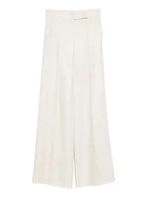 Max Mara Linen Wide Leg Trousers - Multicolor