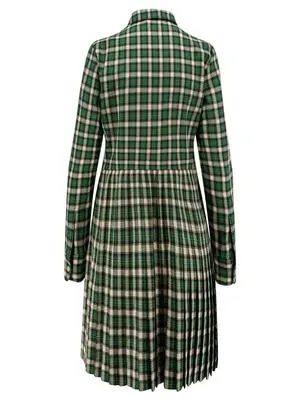 Celine Tartan Wool Mini Dress - Multicolor