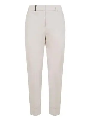 Peserico Peserico Stretch Cotton Straight Leg Trousers Multicolor