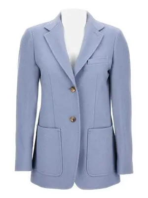Max Mara Single-breasted Wool Blend Jacket - Multicolor