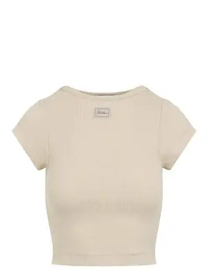 JEAN PAUL GAULTIER Jean Paul Gaultier Ribbed Cropped T-Shirt