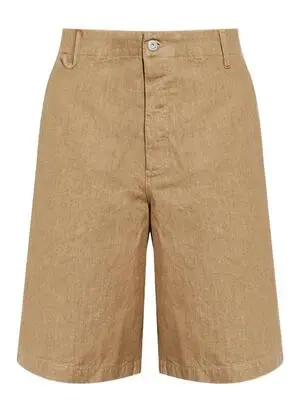 Jacquemus Cotton Denim Shorts - Brown