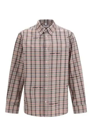 Off-White Flannel Shirt - Pink