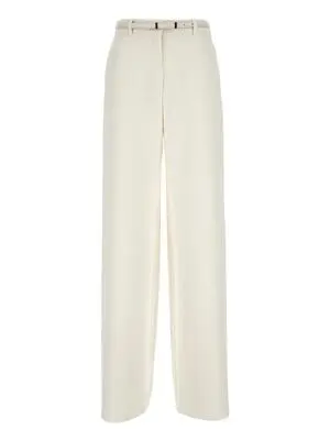 Max Mara MAX MARA STUDIO Wide Leg Trousers With Leather Belt Multicolor