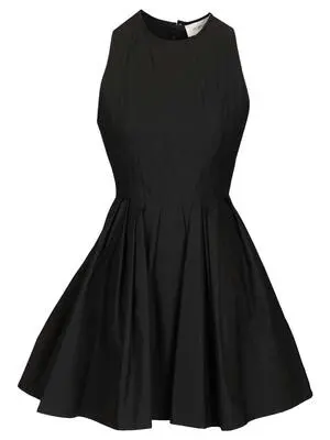 Sportmax Sleeveless Washed Cotton Mini Dress - Black