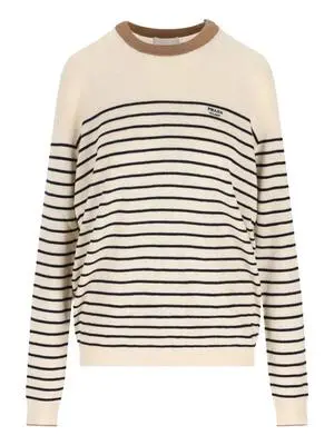 Prada Cotton Linen Round Neck - Multicolor