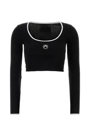 MARINE SERRE Cotton T-shirt - Black