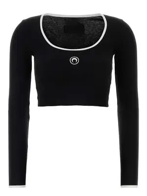 MARINE SERRE Cotton T-shirt - Black