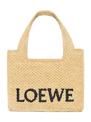 Loewe Raffia Mini Handbag - Cream