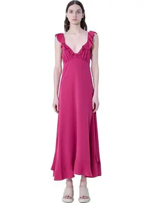 Chloé Ruffled Maxi Dress - Pink