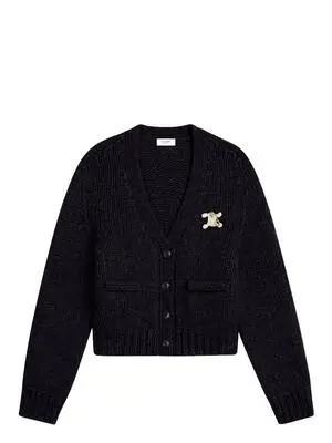 CELINE CELINE Silk And Cashmere V-Neck Cardigan