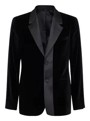 FENDI FENDI Black Satin Collar Two-Button Jacket
