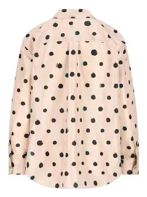 Fendi Falena Dots Silk Long Sleeve Shirt - Multicolor