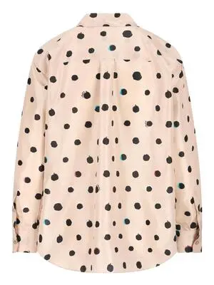 Fendi Falena Dots Silk Long Sleeve Shirt - Multicolor