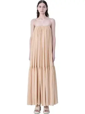Chloé Silk Maxi Dress - Cream