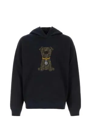 Fendi Dog Motif Hoodie - Blue