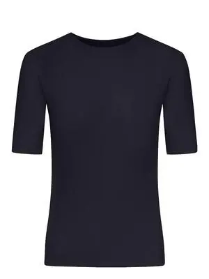 JIL SANDER Short-sleeved Crepe T-shirt - Black
