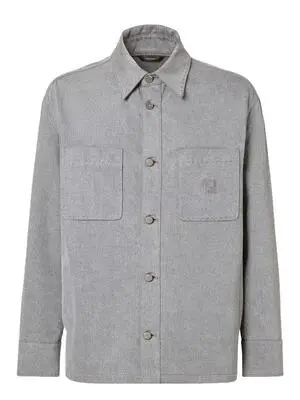 Fendi Fendi Grey Jackets - Shirt Jackets Men Gray
