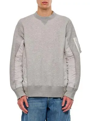 Sacai Sponge Sweat X Nylon Twill Pullover - Multicolor