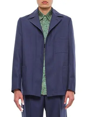 Fendi Single-breasted Dyed Wool Jacket - Multicolor