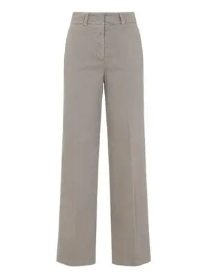 Peserico Wide Leg Trousers - Brown