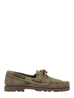 Paraboot Suede Boat Shoes - Cream