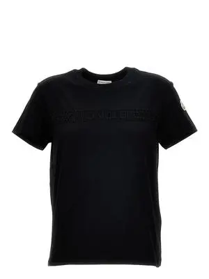 Moncler MONCLER Black Crewneck T-Shirt Multicolor